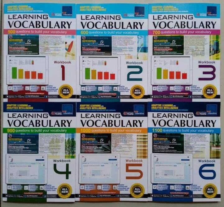 SINGAPORE SAP LEARNING VOCABULARY WORKBOOK 1 to 6. 6 BOOKS | Lazada