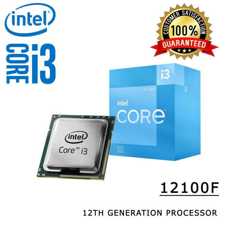 Intel core i3 12100F 12th Generation intel processor 4 Cores 8 Threads 12M Cache up to 4.30 GHz ...