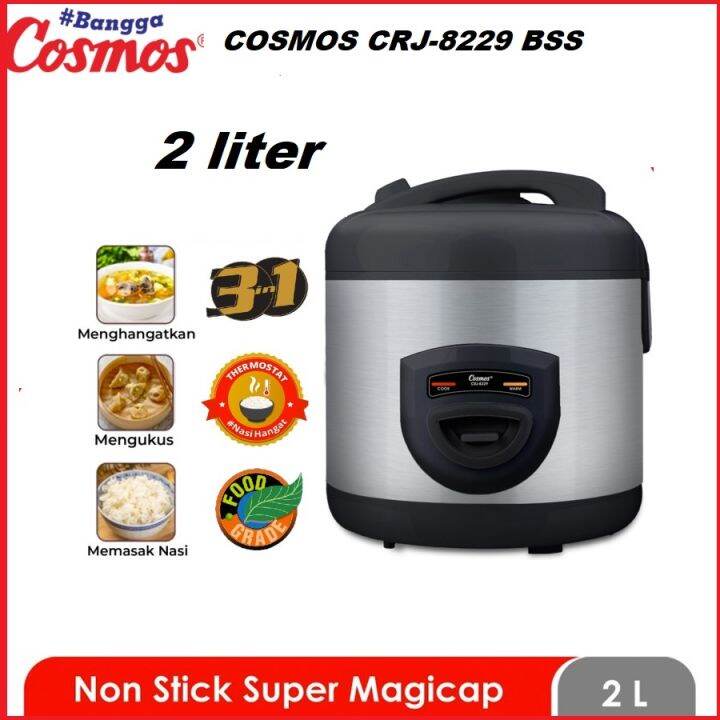 COSMOS CRJ-8229 BSS MagicCom / Rice Cooker Stainless Steel | Lazada ...