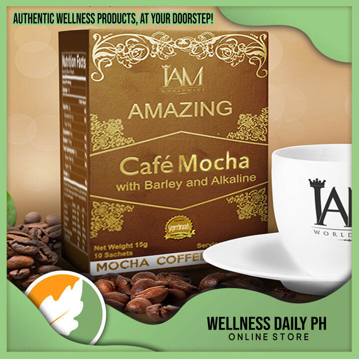 IAM Worldwide Amazing Cafe Mocha with Barley, Alkaline, and Stevia for Healthy Weight Loss ...