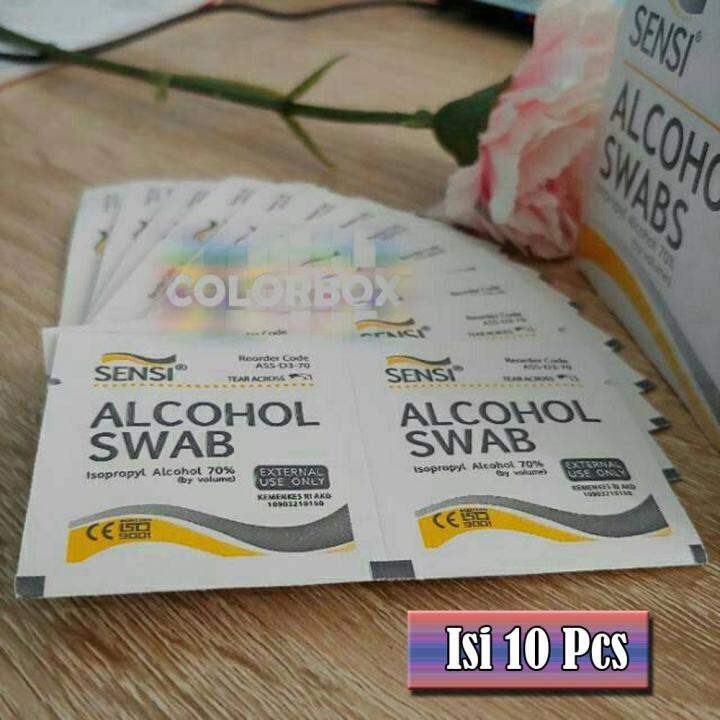 SENSI Alcohol Swabs Isi 10 Pcs Tissue Alkohol Swap Tisu Alkohol Sekali ...