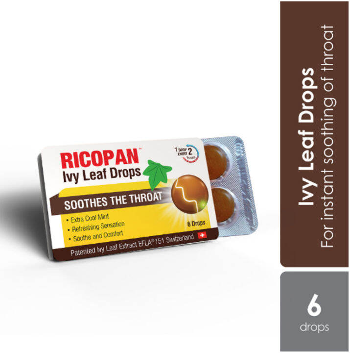 Alpro Pharmacy Ricopan Ivy Leaf Drops 6s | For Itchy Throat Relief | Lazada