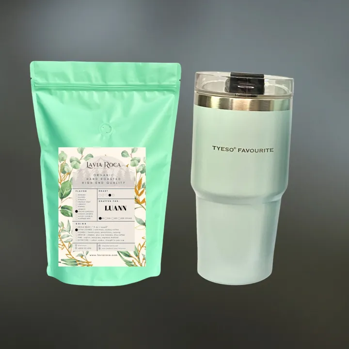 Coffee Beans/Grounds with Authentic Tyeso Tumbler Set | 600ml or 890 ml ...