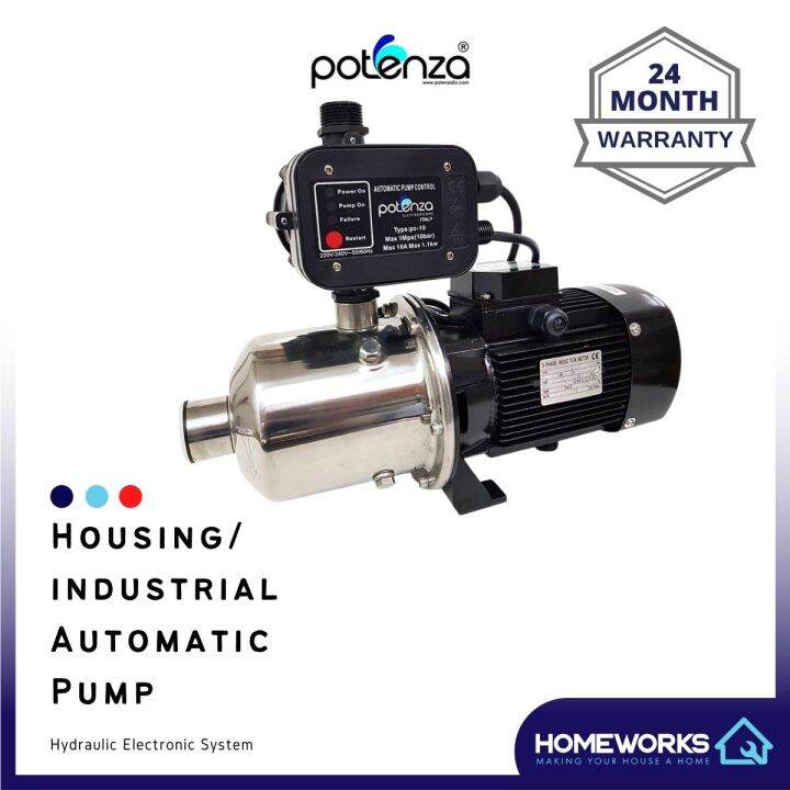 POTENZA 0.5/0.75/1HP ENERGY SAVING AUTOMATIC WATER BOOSTER PUMP BOOSTER ...