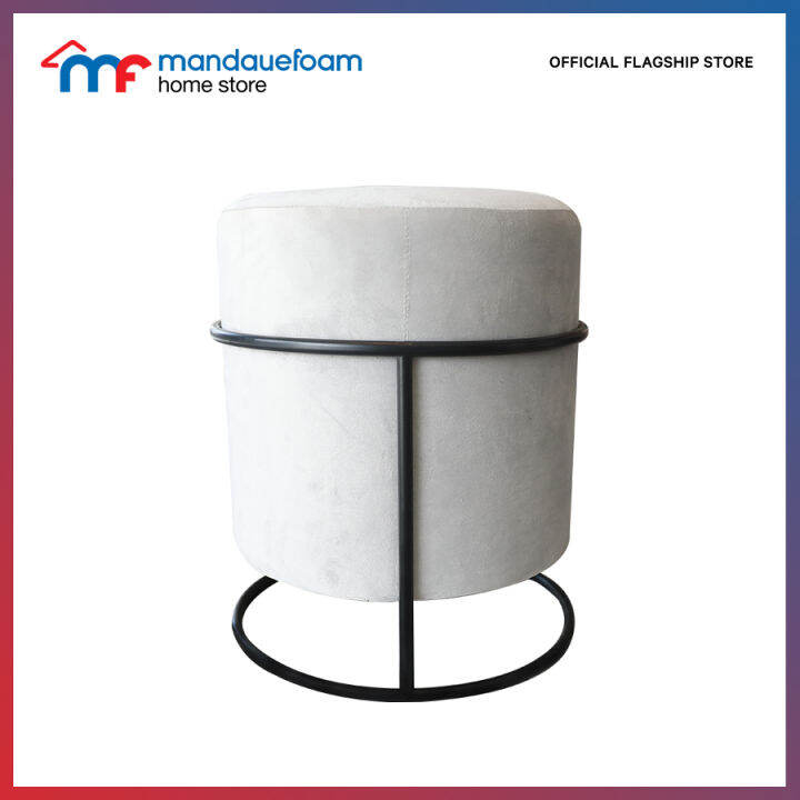 Mandaue Foam Drake Stool Ottoman - Grey | Lazada PH