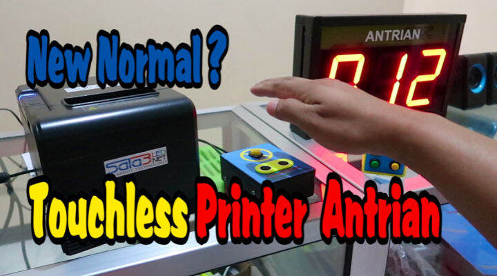 Mesin Antrian 3 Digit Wireless Dengan Printer Auto Cutter Touchless | Lazada Indonesia