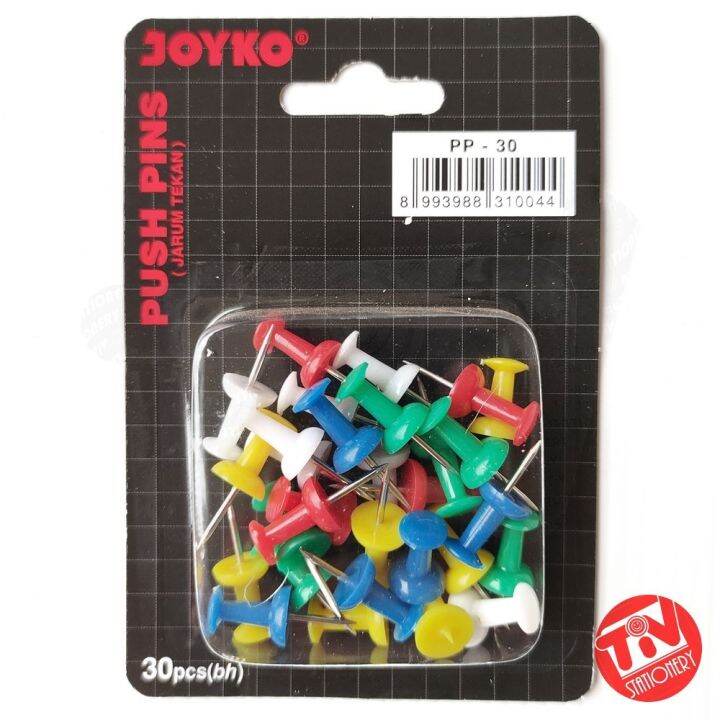 Push Pins Joyko PP-30 Warna-Warni (isi 30 pcs) | Lazada Indonesia