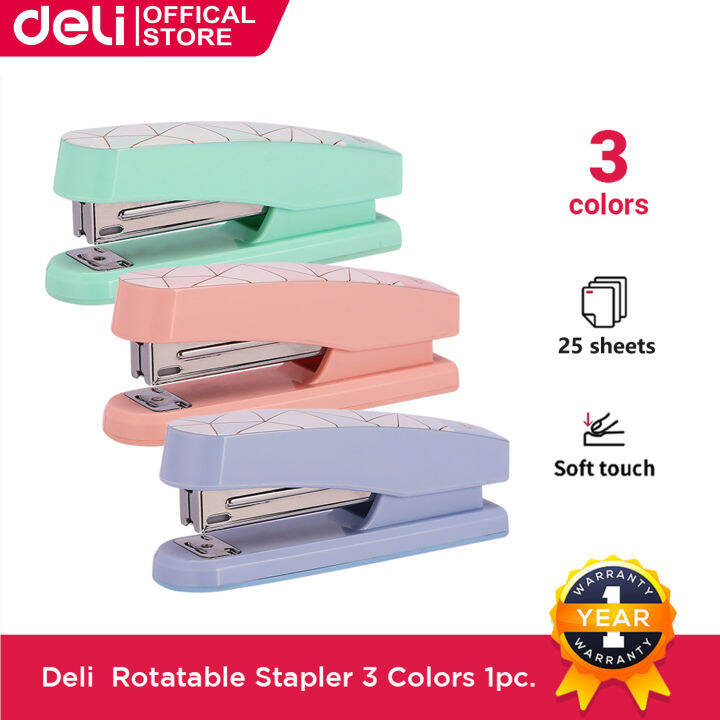 Deli Stapler Rotatable Anvil For Stapling And Temporary Pin E0402F ...