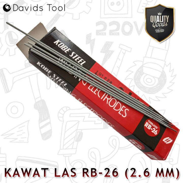 Kawat Las Listrik RB 26 2.6mm Kobe Steel 1Kg | Lazada Indonesia