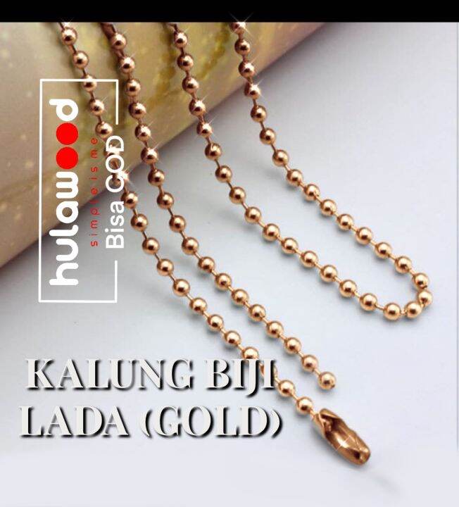 Rantai Kalung Titanium Stainless Biji Bambu Biji Lada Anti Karat ...