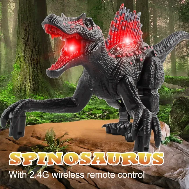 Conusea 24g Rc Spinosaurus Toys With Light And Sound Dinosaur Action