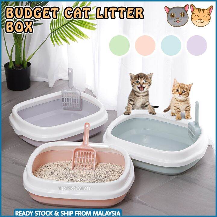 Tiger & Mimi Budget Cat Litter Box Cat Toilet Bekas Pasir Kucing Fully ...
