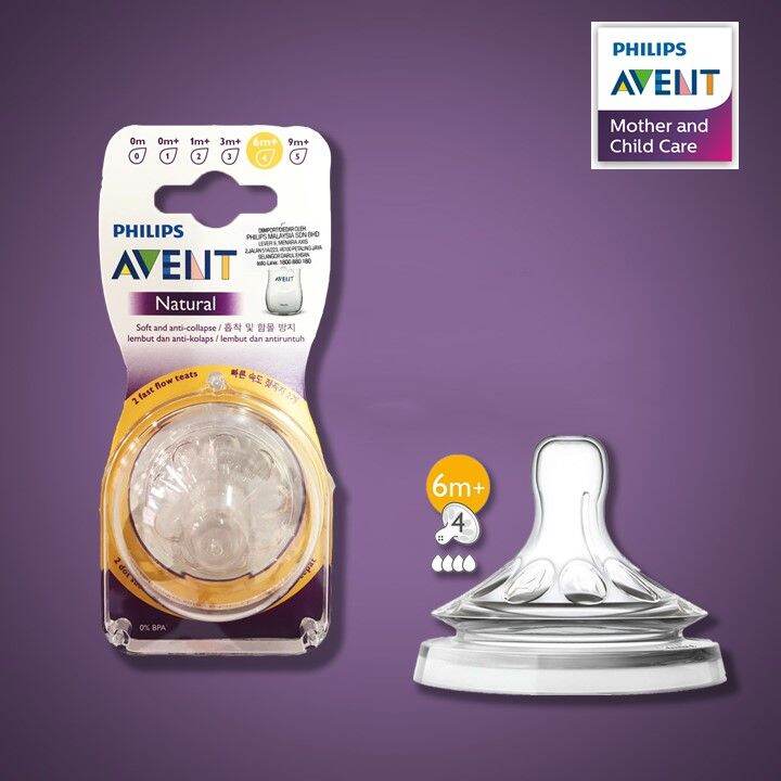 Philips Avent Teats Natural Fast Flow | Lazada