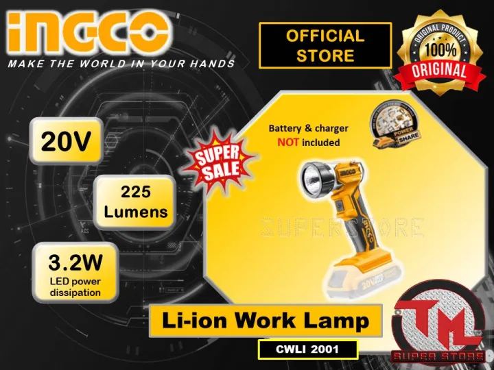 Ingco Cordless Work Lamp CWLI 2001 | Lazada PH