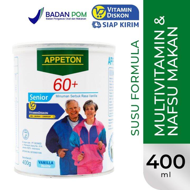 Appeton 60 Plus Untuk Lansia Rasa Vanilla 400 Gr | Susu Formula ...