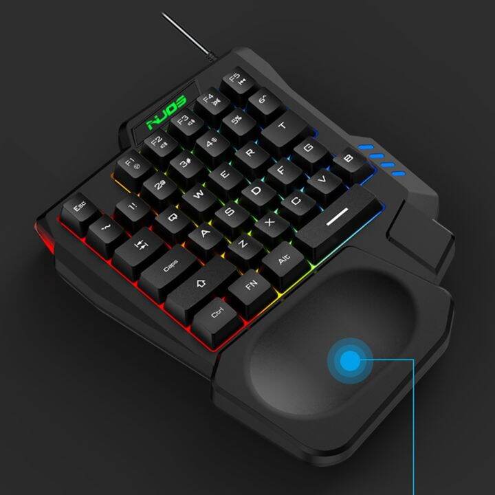 [hot W] 5 In 1 Keyboard Mouse Converter Adapter For Phone Tablet Portable Wired One Handed