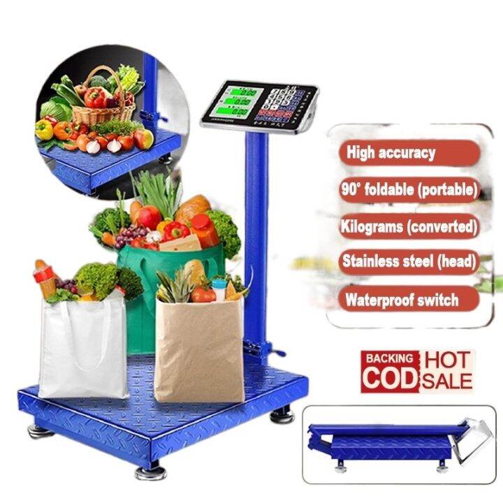 COD 150KG rechargeable high-precision digital platform scale folding ...