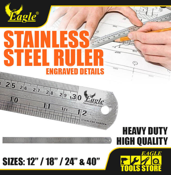 Stainless Steel Ruler Engraved Eagle Professional Tools | Lazada PH