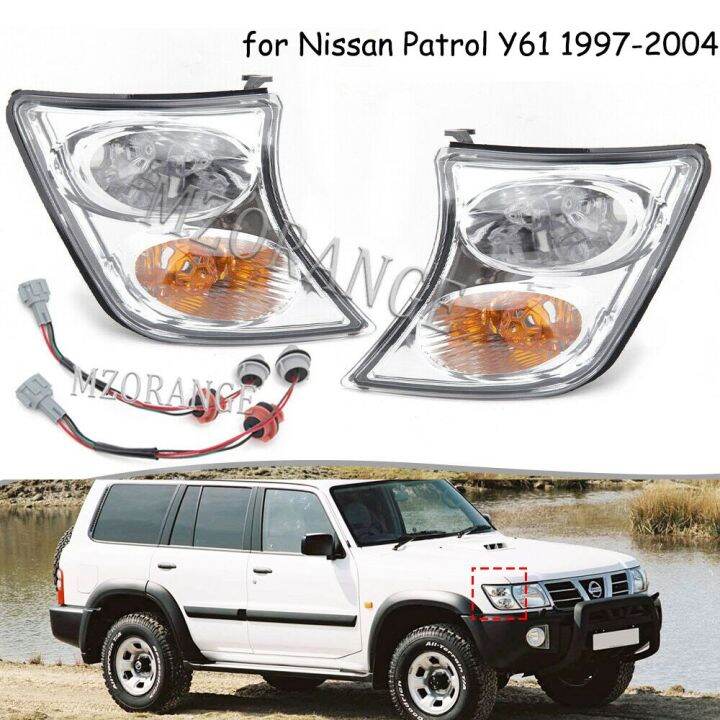 Front Indicator Light Corner Lamp Clear For Nissan Patrol Y61 1997-2004 Headlight Corner Light ...