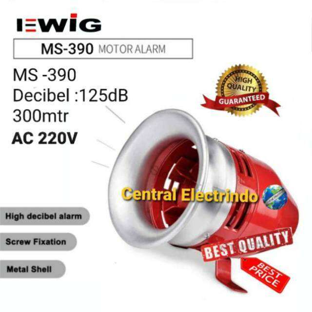 Motor Siren/Sirene Alarm MS-390 AC 220V EWIG. | Lazada Indonesia
