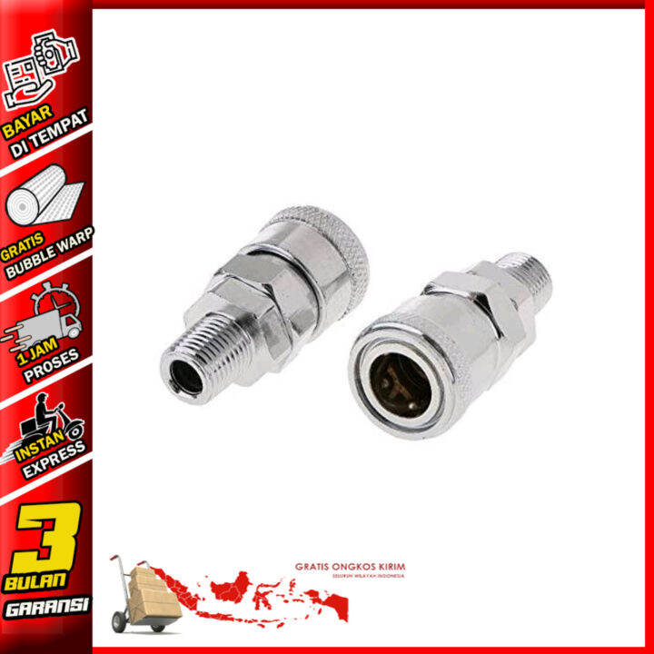 COUPLER SELANG PU HOSE COUPLING PM SM 20 SAMBUNGAN SELANG KOMPRESOR ...