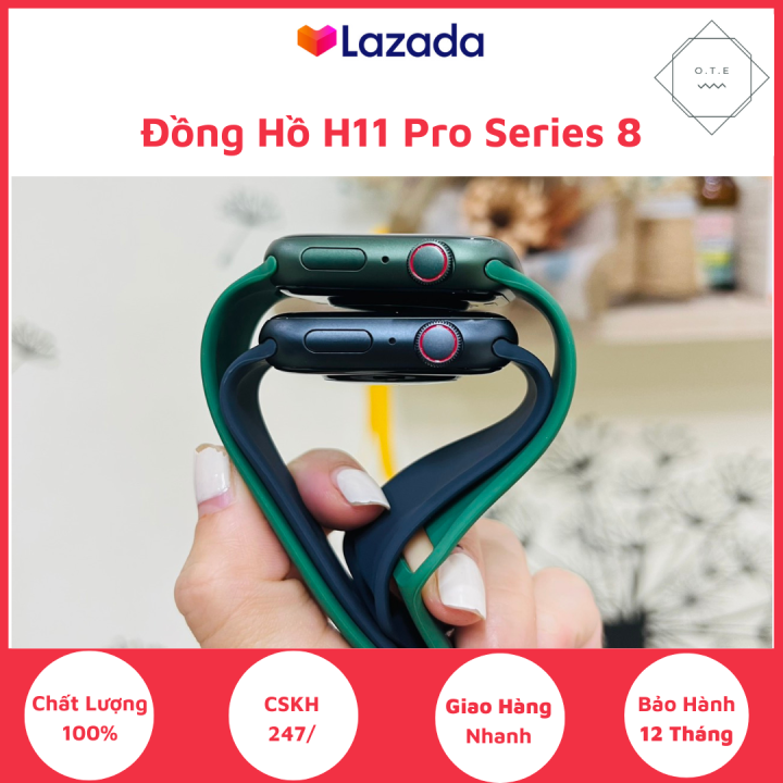 [ MẪU MỚI- TẶNG DÂY THÉP] Đồng Hồ Thông Minh H11 Pro Series 8 Viền Nhôm ...