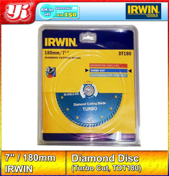 IRWIN 7" / 180mm TDT180 Diamond Disc - Turbo | Lazada
