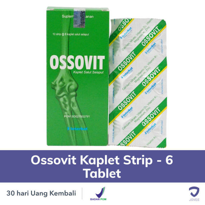 Ossovit Kaplet Strip - 6 Tablet - Suplemen dan Vitamin Kesehatan ...