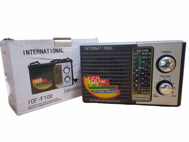 JUAL Radio Jadul ICF-F100 INTERNATIONAL AC DC 5 Band FM AM SW ICF-F100 ...