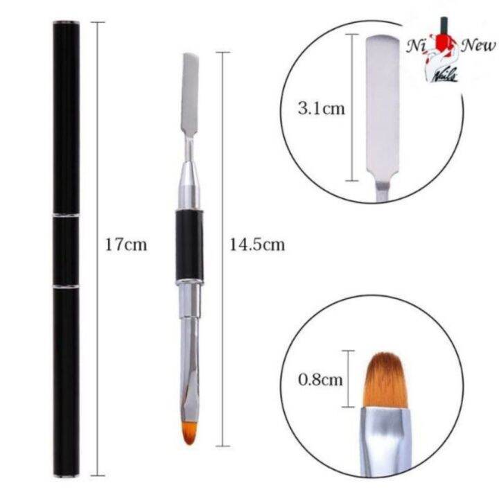 พู่กัน2หัว สำหรับ Poly Gel Dual HeadBrush (สินค้าแตก-หักทางร้านไม่รับ ... พู่กัน2หัว สำหรับ Poly Gel Dual HeadBrush (สินค้าแตก-หักทางร้านไม่รับ ...
