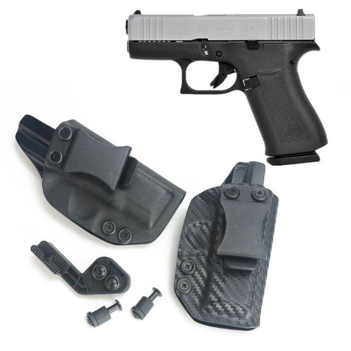 【cw】 Carbon Kydex IWB Glock G43 G43X G48 Charger Port 9mm Magazines Mag ...