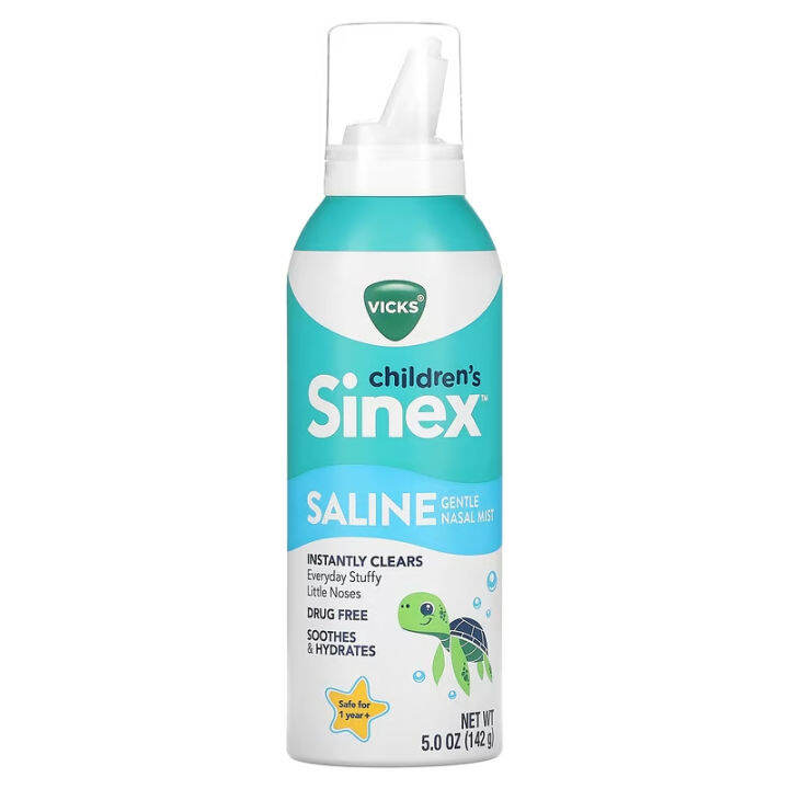 Vicks Children's Sinex Saline Gentle Nasal Mist 1 Year + 5 oz (142 g ...