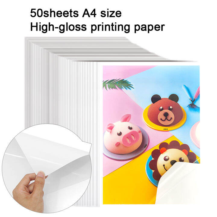 50Sheets Printable Sticker Paper For Inkjet Printer A4 Waterproof ...