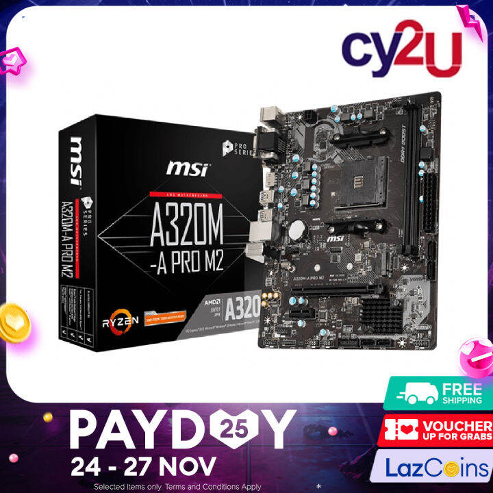 MSI A320M-A PRO M2 AMD Socket AM4 Micro-ATX Motherboard | Lazada