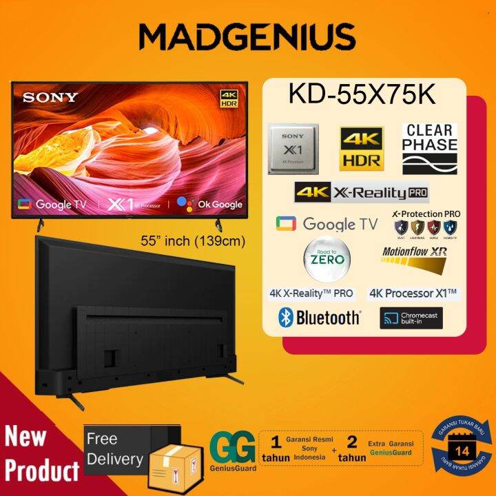 SONY KD-55X75K / KD 55X75K / X75K 4K HDR Smart TV Google TV "JAKARTA ...