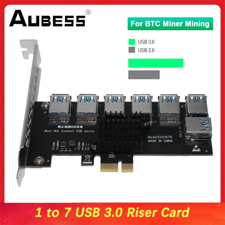 PCI Express Multiplier Riser PCIE 1 To 7 PCI Express X16 USB Miner ...