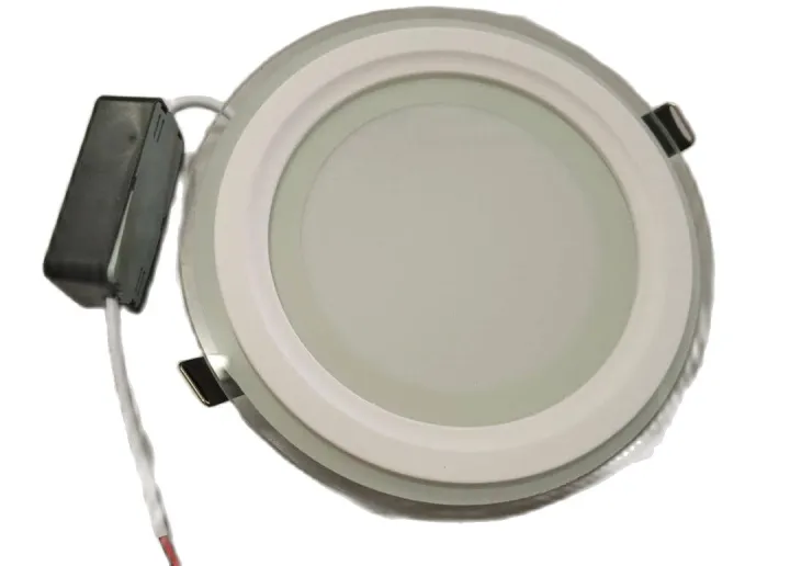 Iwachi 4" 12WLED Downlight Glass Panel 1200lm Round 3000k WW & 6500k DL ...
