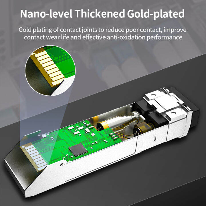 AMPCOM 10G LC SFP+ Multi Mode Duplex Transceiver Module 10G Fiber ...