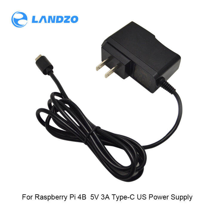 อะแดปเตอร์แปลงไฟราสเบอร์รี่ Pi 4 5V 3a แหล่งจ่ายไฟ Type-C สำหรับ Rpi 4รุ่น B ที่ชาร์จแบบ Us ...