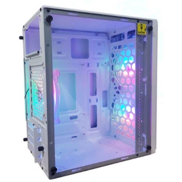 YGT M2 (White Black) Side Panel Tempered Glass Micro Gaming Case ...