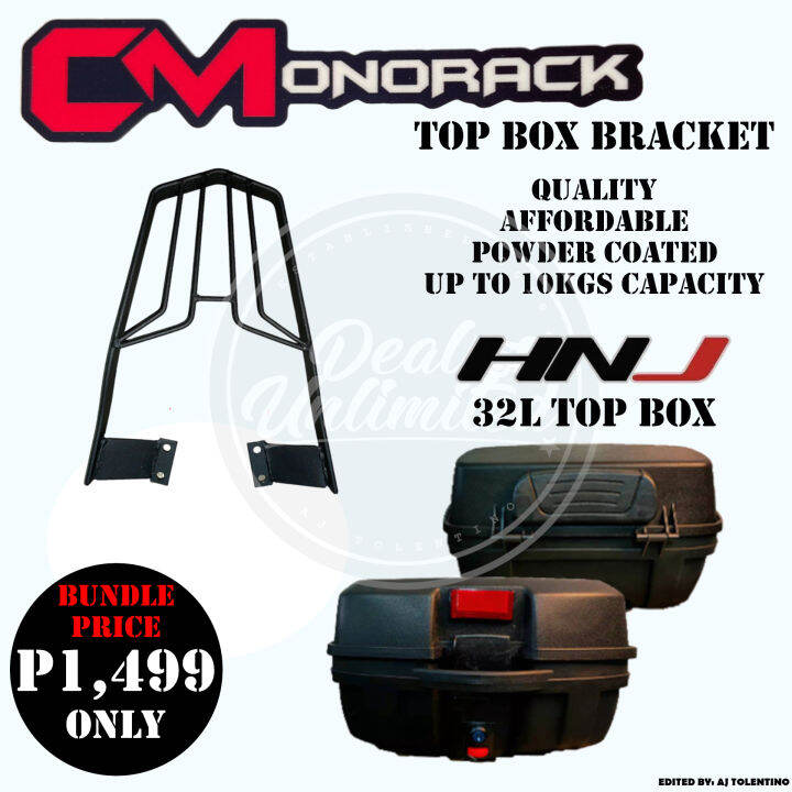 HNJ 888/889 32L Plastic Top Box with Bracket | Lazada PH