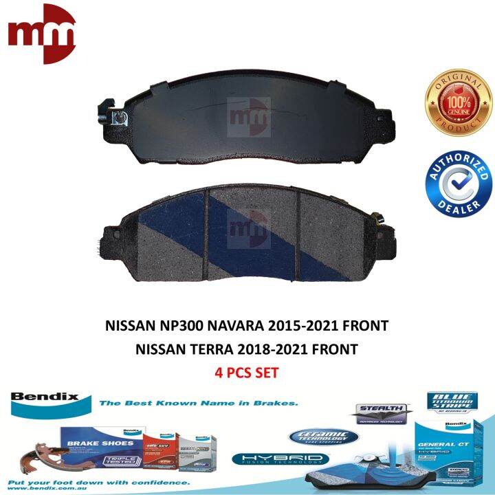 BENDIX GCT Brake Pads for NISSAN NP300 NAVARA 2015-2021 / NISSAN TERRA 2018-2021 FRONT ORIGINAL ...