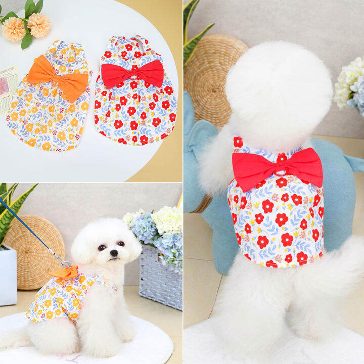 Huankai-ฤดูร้อนสุนัขกุทัณฑ์ชุดสัตว์เลี้ยงกระโปรงเสื้อผ้าสัตว์เลี้ยงนุ่มสบาย Pupupuy สุนัขแมว ...