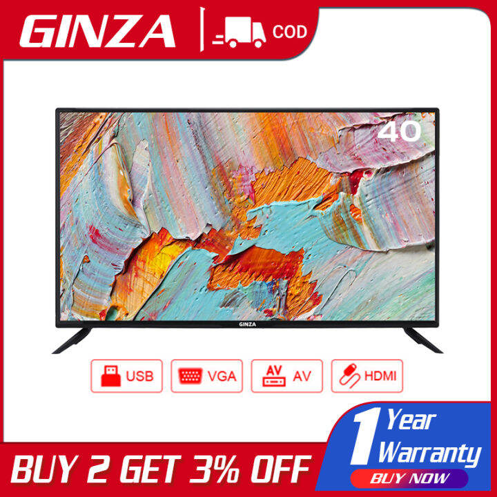 ultra-slim TV NOT Smart TV 40 inch LED flat screen frameless TV GINZA TV HD HDMI-AV-VGA-USB DO ...