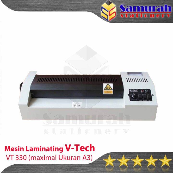 Mesin Laminating V tech A3 330 dingin dan panas / Laminator V-Tech Ukuran A3 330 mm On & Off ...