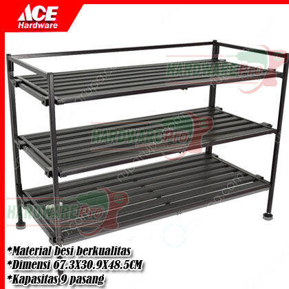 Rak Sepatu Tempat Sepatu Dan Sandal 3 Tingkat Bronze Masterspace Epoxy ...