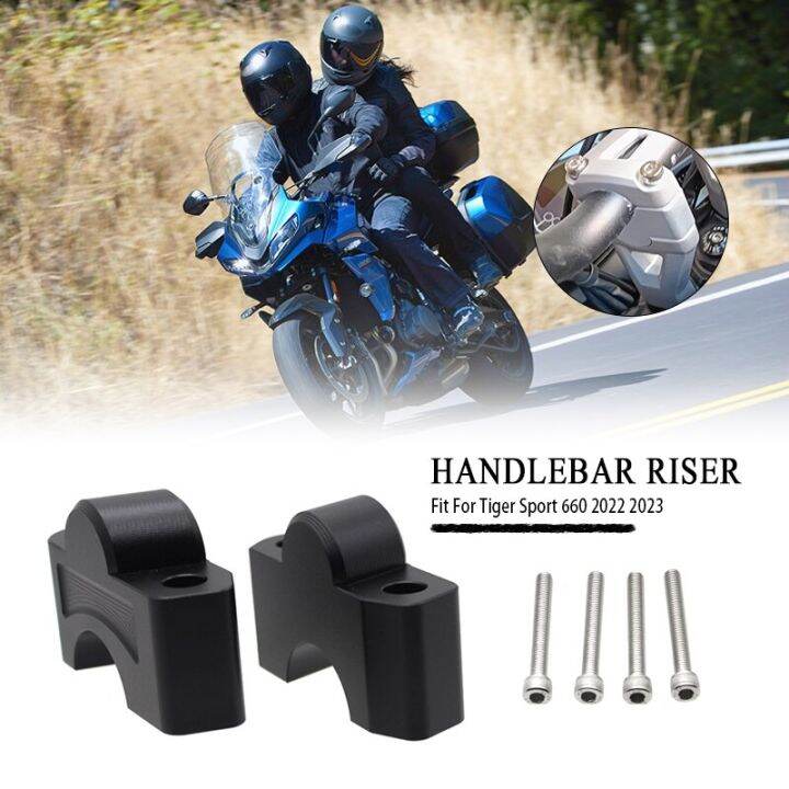 Fit For Tiger Sport 660 Tiger 660 Handlebar CNC Handle Bar Clamp Raised Extend Mount Riser ...