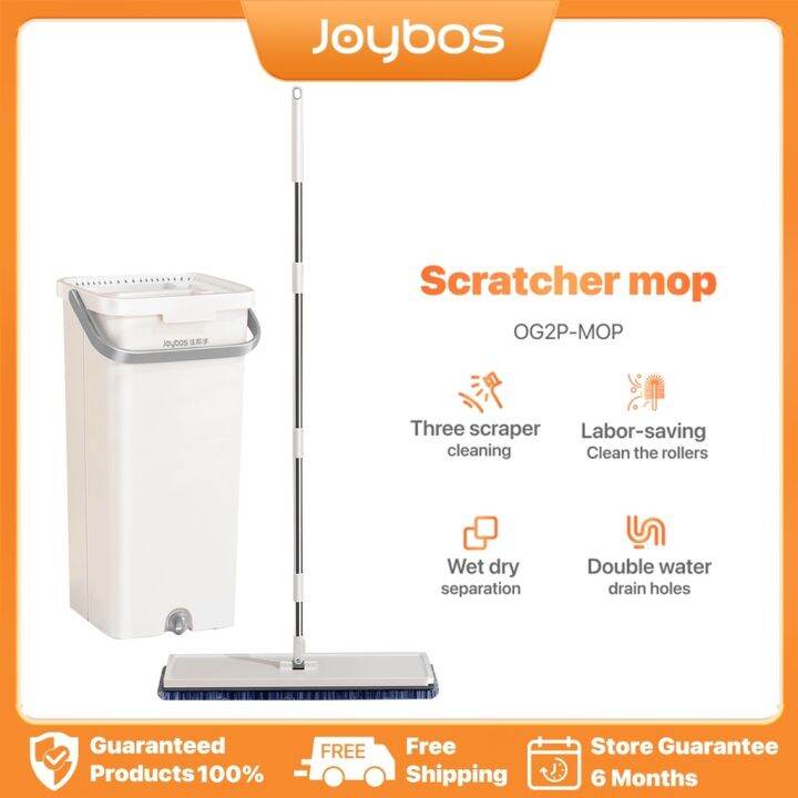 [hot Sales♡] Joybos 2in1 Self-Wash Squeeze Mop Map floor cleaning flat with bucket spin kit ...