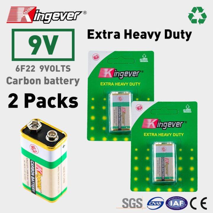 Kingever Extra Heavy Duty Green 9V 6F22 Battery 1pcs/Pack | Lazada PH