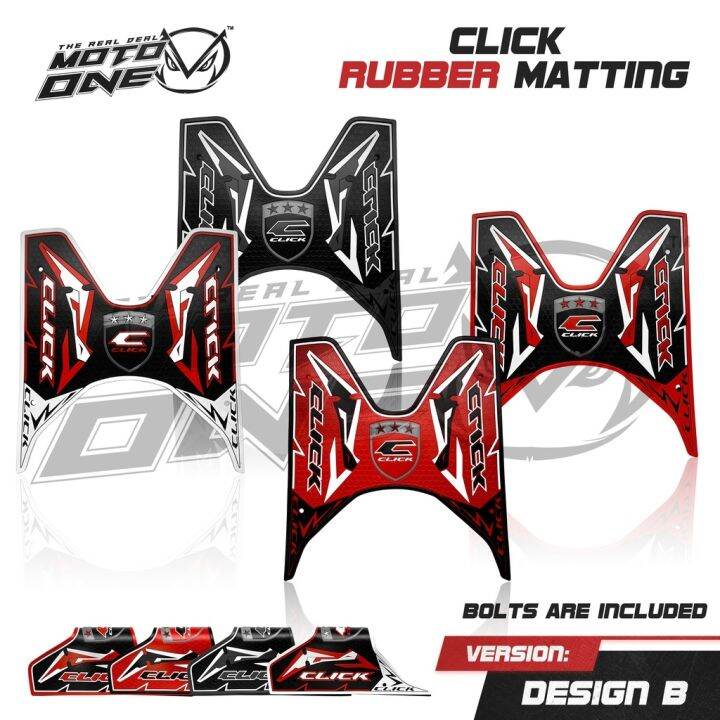 MOTO ONE RUBBER MATTING WITH BOLT FOR HONDA CLICK V1 V2 125 I / 150 I ...